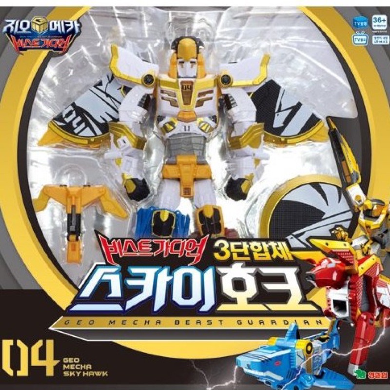 正版 韓國 機甲超獸王 GM 白鷹王 變形 合體 機器人 3合1 04 | 蝦皮購物