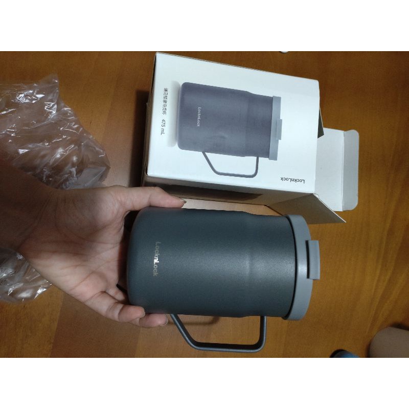 全新樂扣lock&lock metro mug 密封款保溫馬克杯475ml（寧靜灰） | 蝦皮購物