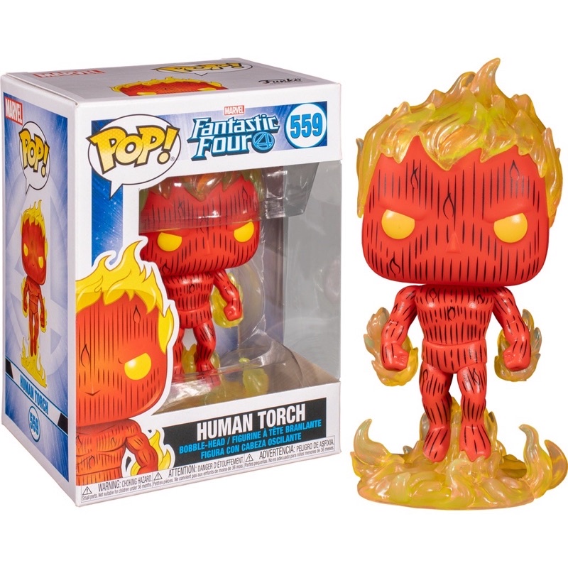 FUNKO POP 559 漫威 驚奇四超人 霹靂火 Marvel 驚奇4超人 英雄 代理版 | 蝦皮購物