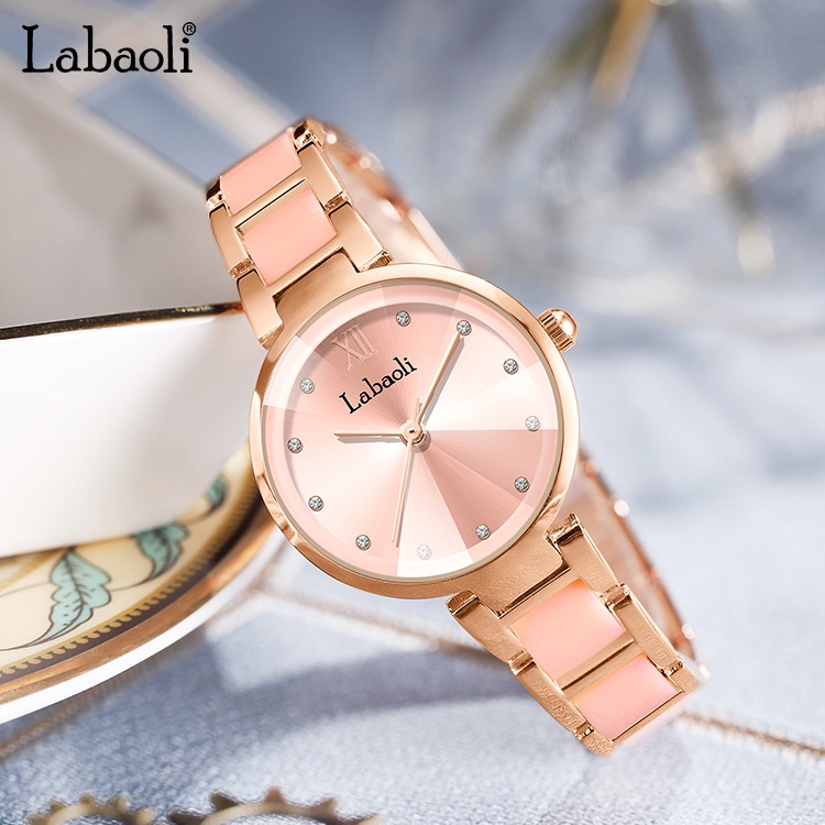送原廠錶盒和提袋 Labaoli拉寶麗女錶 鑽石切割般鏡面 陶瓷錶帶 ins風 韓版腕錶 情人節禮物 簡約素雅 jam | 蝦皮購物