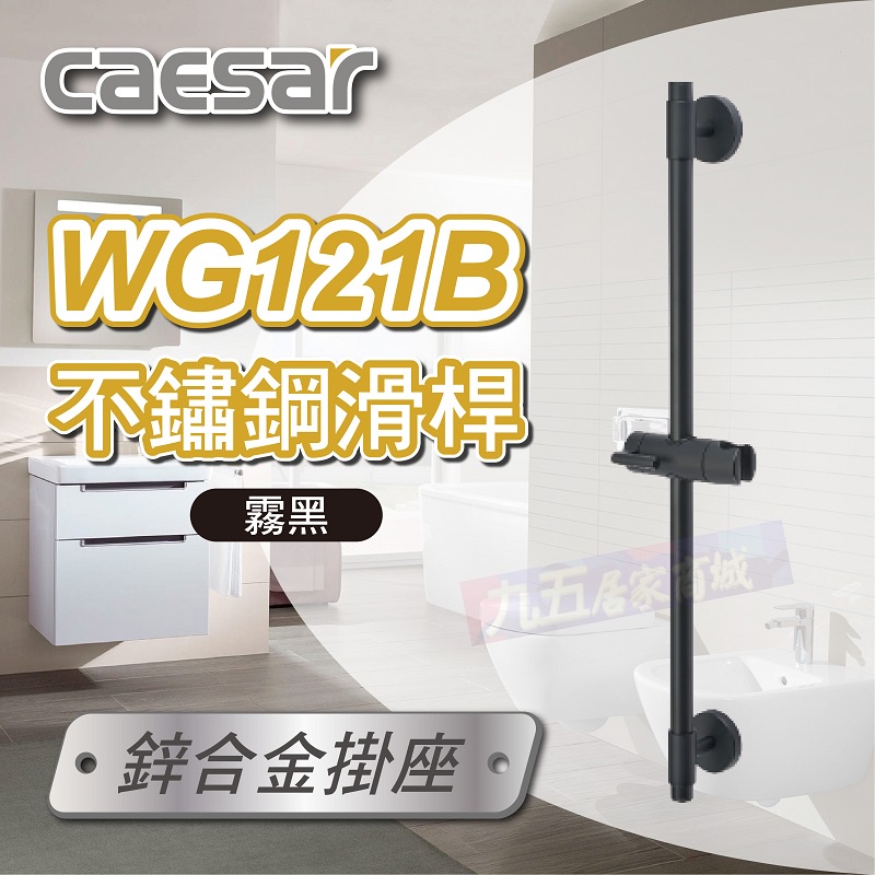 WG121B 滑桿 CAESAR 凱撒 撥動式滑座 黑色 鋅合金掛座 不鏽鋼主體 掛座 滑座 | 蝦皮購物