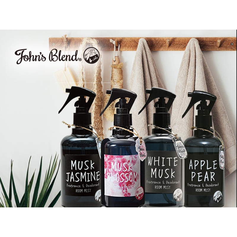 日本 John's Blend 室內芳香噴霧 280ml (白麝香/茉莉麝香/蘋果梨/櫻花麝香/麝香薄荷） | 蝦皮購物
