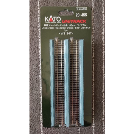 KATO 20-455 複線鈑梁鐵橋186mm(淺藍色)(WS186T) N規鐵道直線線路軌道模型 | 蝦皮購物