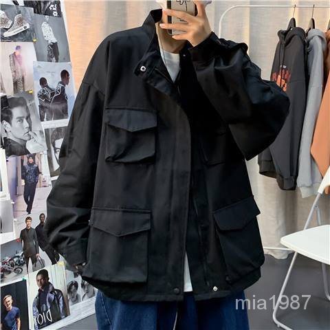【精品男裝】工裝外套男鞦鼕薄款ins港風寬鬆休閒上衣機能潮流帥氣百搭夾剋男jioyh 20EB | 蝦皮購物