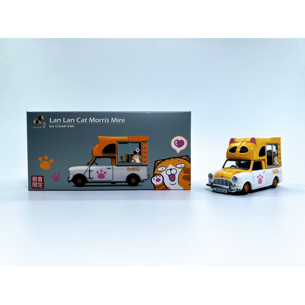 【微影TINY】Lan Lan Cat Morris Mini Ice Cream Van 白爛貓 冰淇淋車 1/50 | 蝦皮購物
