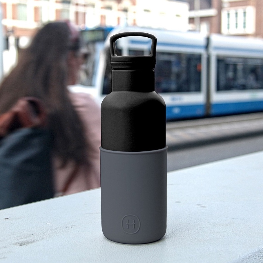 【2件9折】美國 HYDY 時尚不銹鋼保溫水瓶 480ml 隨身瓶 黑瓶 (鐵灰) 水瓶 保溫瓶 運動水瓶 | 蝦皮購物