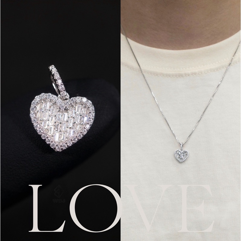 Wbj訂製珠寶 微吊墜LOVE系列 925純銀項鍊 愛心項鍊 吊墜 情侶項鍊 幸運項鍊 | 蝦皮購物