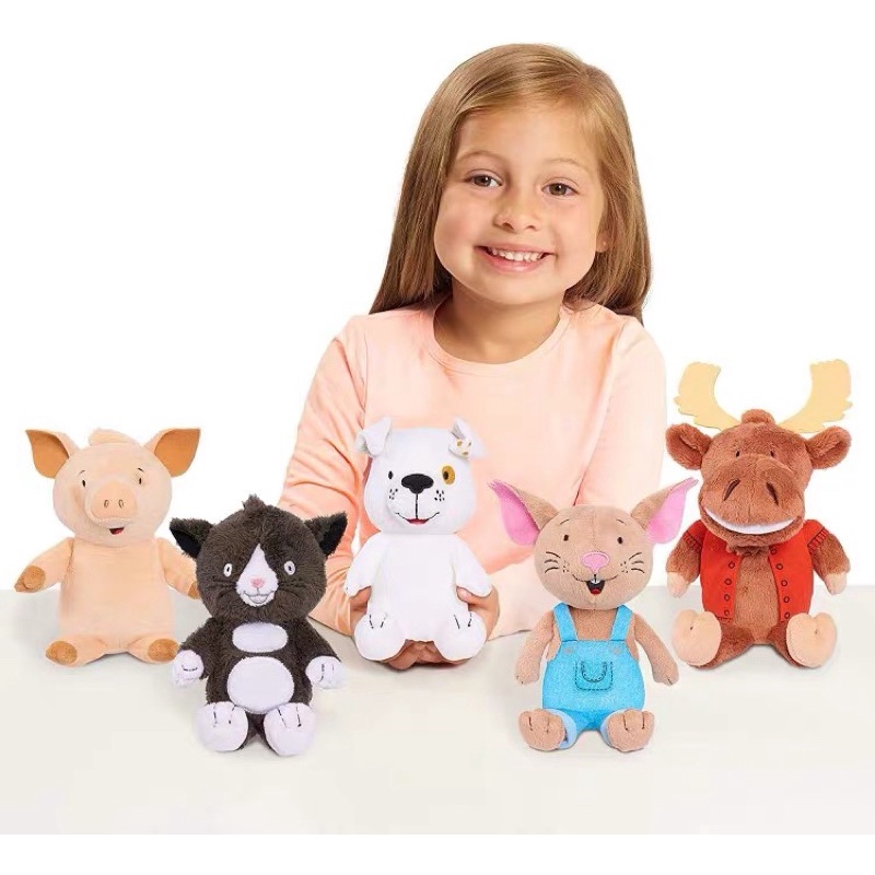 If you give mouse a cookie繪本系列正版剪標特價，dog/pig/cat/moose約16公分大 | 蝦皮購物