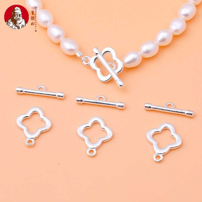 ╮銀掌櫃 Diy連接扣┇S925純銀首飾釦子 四葉草OT扣 收尾連接扣 手工DIY手鍊項鍊配件 | 蝦皮購物