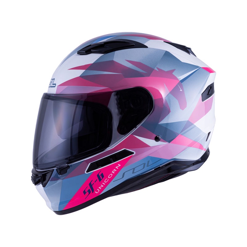 SOL SF-6 SF6 獨角獸 白粉 內墨鏡 浮動式鏡座 EPS 完全防護 全可拆洗 全罩 安全帽《比帽王》 | 蝦皮購物