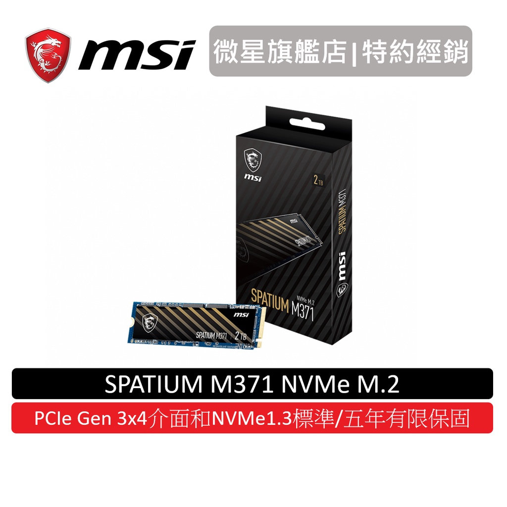 msi 微星 SPATIUM M371 NVMe M.2 固態硬碟 | 蝦皮購物