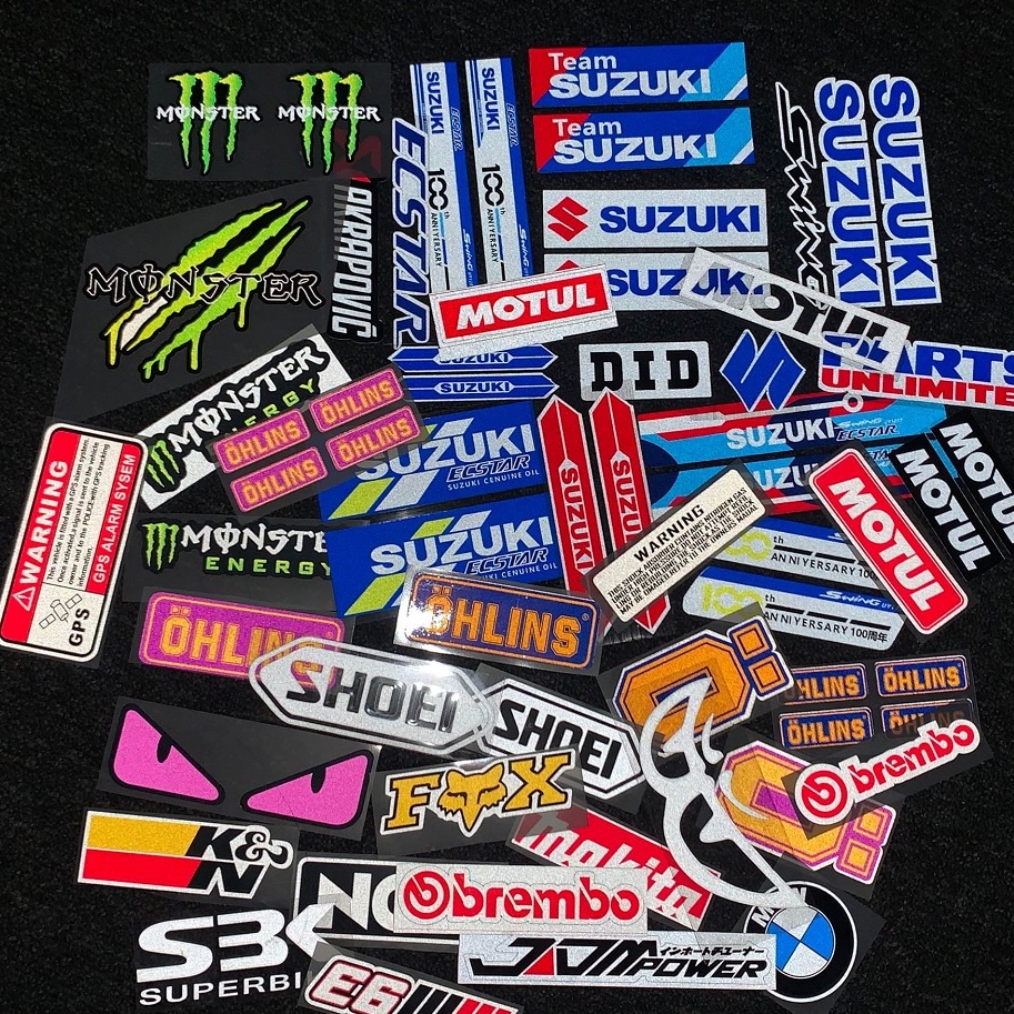 山葉 10 件套貼紙 Monster Energy Gopro Brembo MOTUL OHLINS YAMAHA 標 | 蝦皮購物