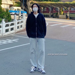 【JoHenson】連帽外套 刷毛 雙拉鍊 寬鬆 棉外套 保暖 素面 | 蝦皮購物