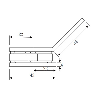 【susumy】 BL-D08 304材質 方形玻璃固定夾 135° 單面 玻璃夾 玻璃五金 毛絲 | 蝦皮購物