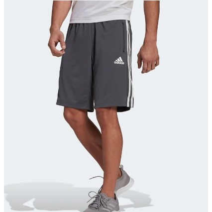 【adidas】設計的 2 MOVE 3-STRIPES PRIMEBLUE 短褲（灰六/白、S號*1）- H20844 | 蝦皮購物