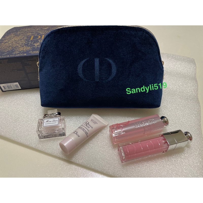 Dior 🔥 限量禮盒 迪奧癮誘粉漾雙星組：粉漾潤唇膏正貨+豐漾翹唇蜜正貨+花漾淡香水5ml+夢幻美肌光萃7ml | 蝦皮購物