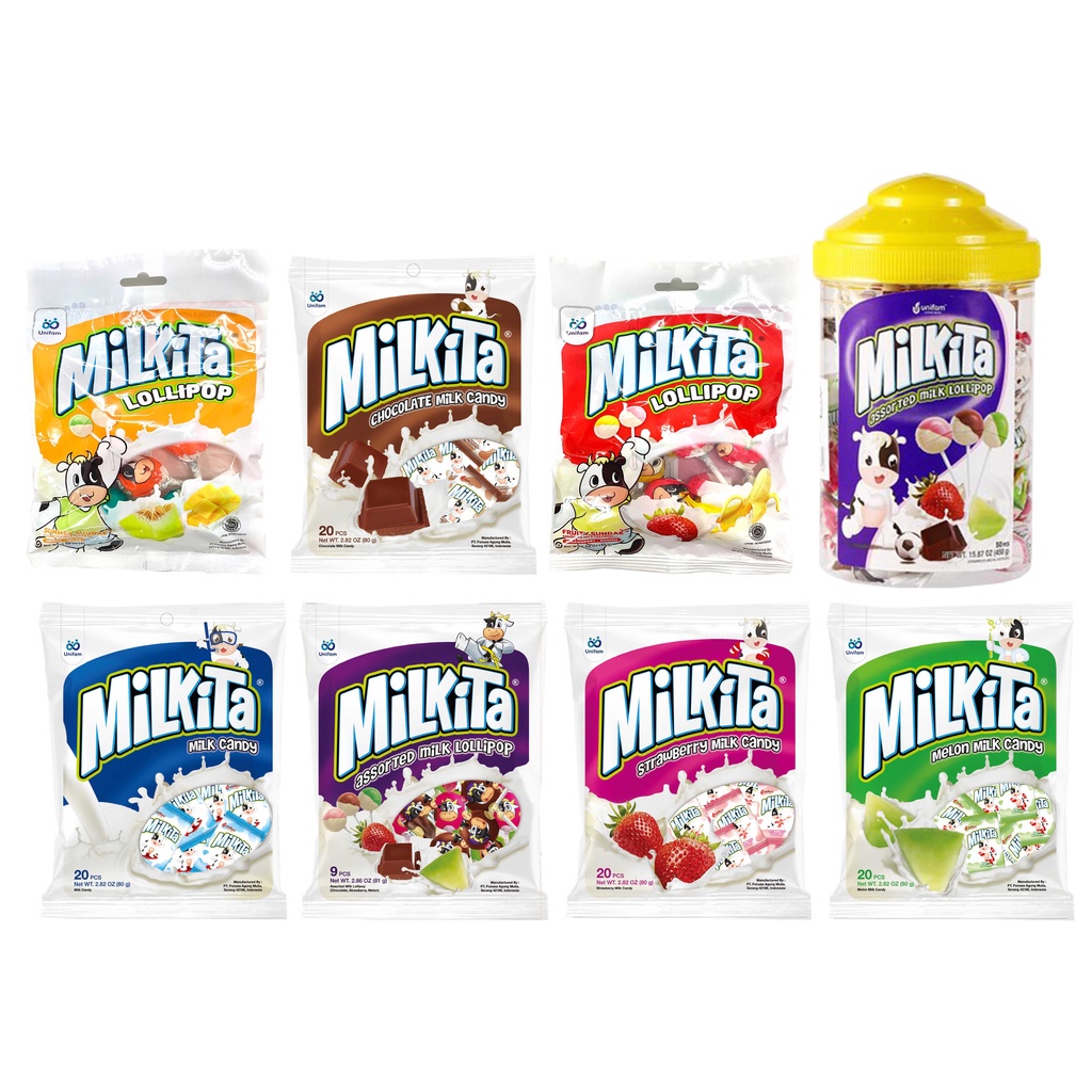 PERMEN MILKITA Milk Candy 印尼 牛奶口味軟糖 80g | 蝦皮購物