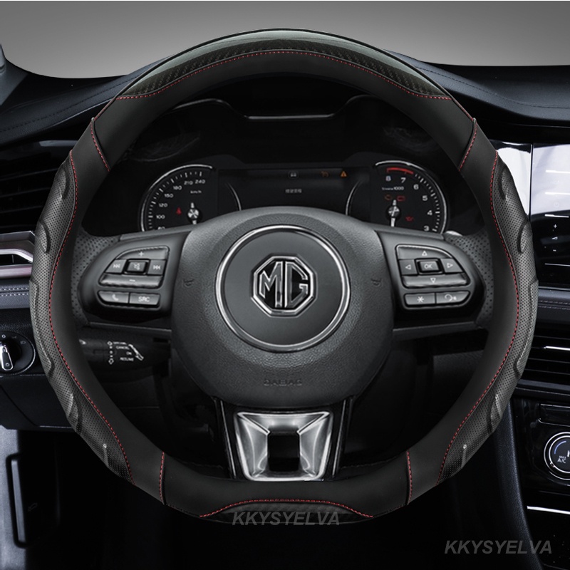 Mg HS HS PHEV MG3 ZST EHS MG5 MG6 GS ZS EV D 型汽車方向盤的碳纖維皮革汽車方 | 蝦皮購物