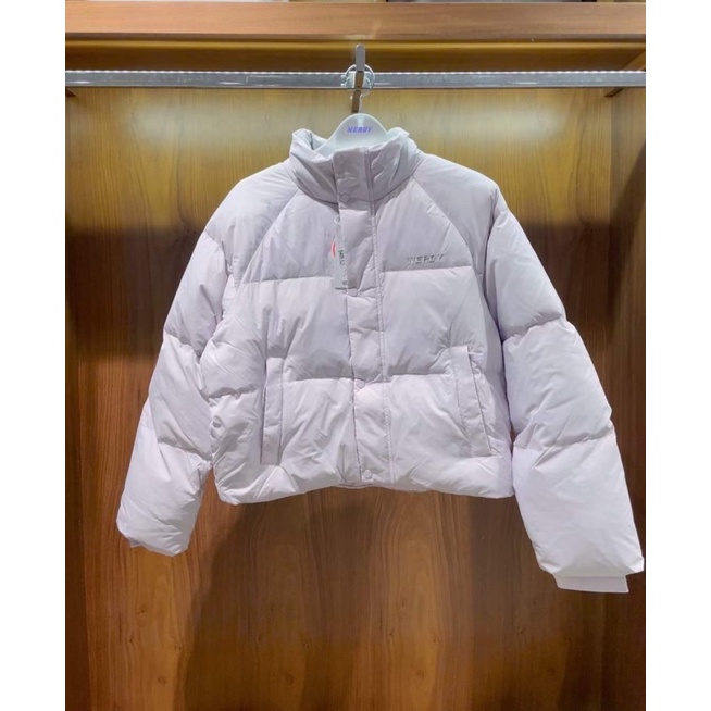 《MR.JK》韓國代購 NERDY 22FW 女版 內拼色 經典小LOGO 短版 羽絨外套 秋冬新款 羽絨 外套 保暖 | 蝦皮購物