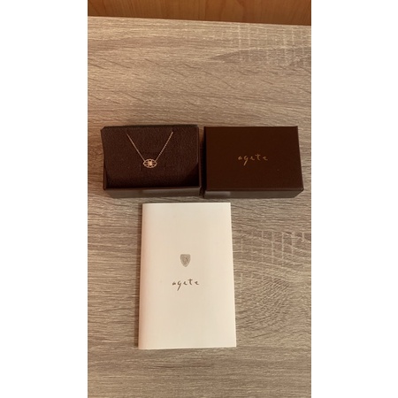 二手 agete 14k 玫瑰金項鍊 | 蝦皮購物