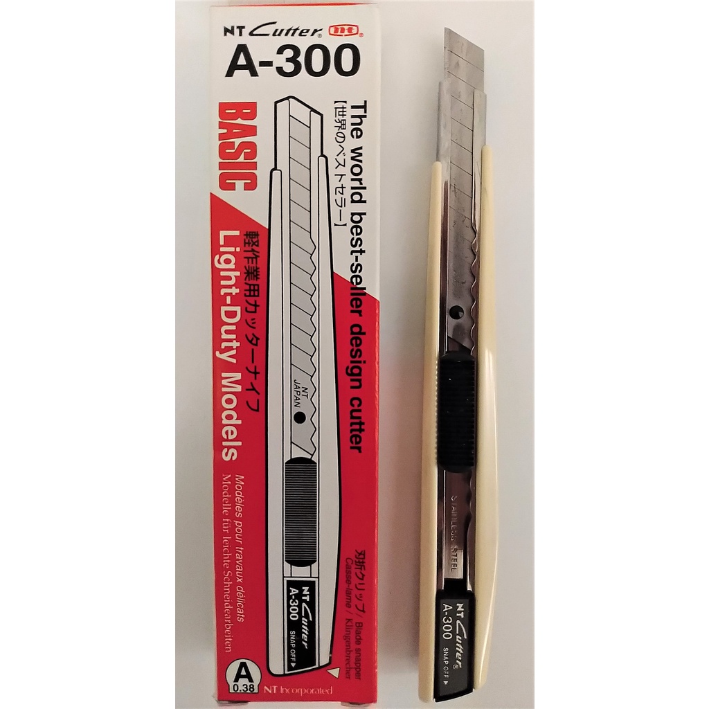 含稅開發票 日本 NT Cutter A-300 米白 專業美工刀(附贈替換刀片一支) | 蝦皮購物
