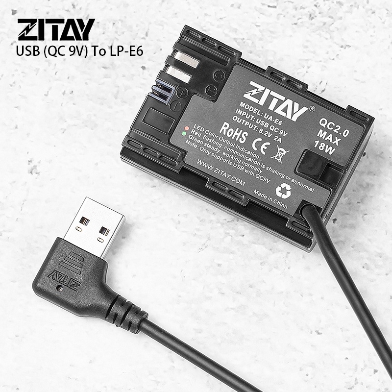 三重☆大人氣☆ 希鐵 ZITAY USB 轉 LPE6 假電池 LP-E6 | 蝦皮購物