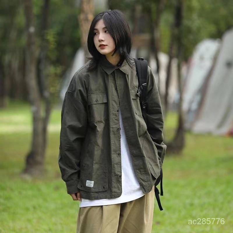 【優選好物】你初戀老王春鞦季長袖襯衫男女寬鬆休閒百搭外套日係港風工裝襯衣jioyh EWFJ | 蝦皮購物