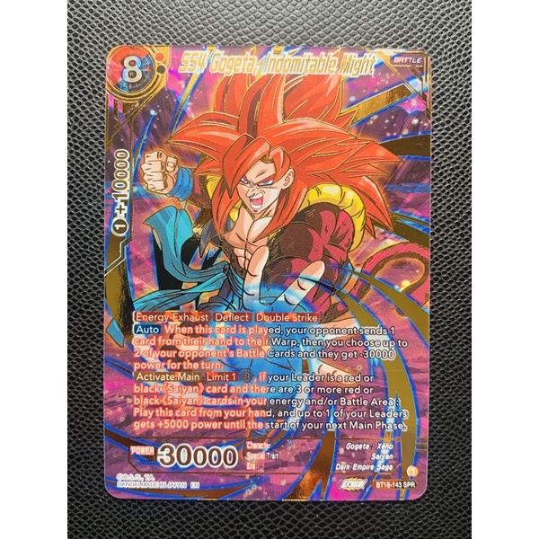 美版七龍珠super card game～BT18-143 SPR 悟吉達～Indomitable Might | 蝦皮購物