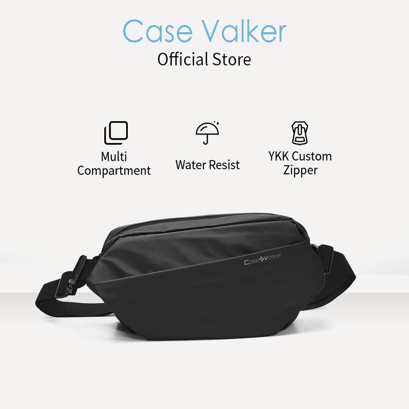 Case Valker Venture Sling Bag PU 斜挎胸包 YKK 拉鍊防水日常攜帶 EDC | 蝦皮購物