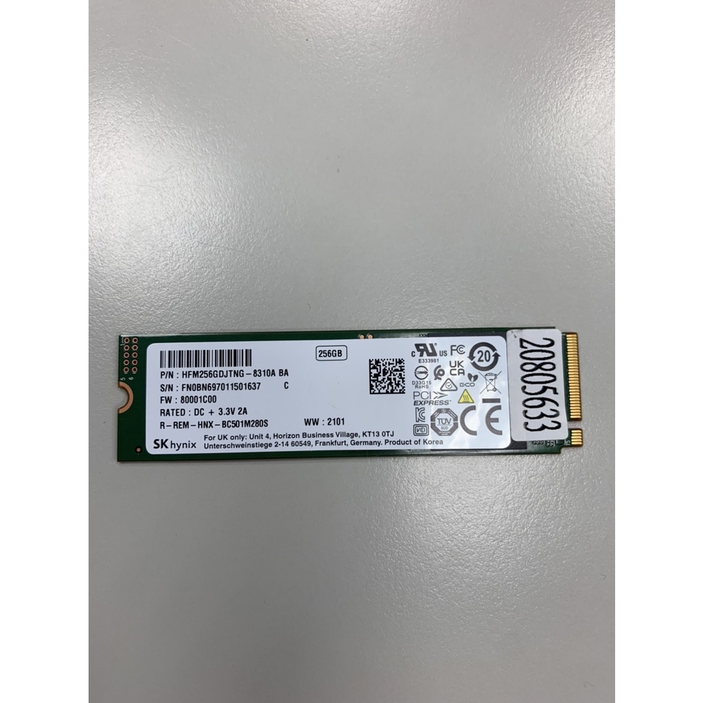 SK hynix 海力士 256GB M.2 PCIe NVMe 2280 MLC 3D-Nand SSD HFM256 | 蝦皮購物