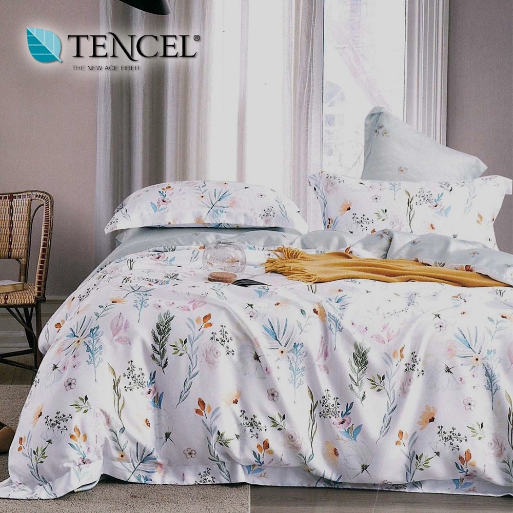 40支100%純天絲TENCEL【單人 雙人 加大 特大組合】規格可選 35公分 床包四件組 床罩七件組 夢境 | 蝦皮購物