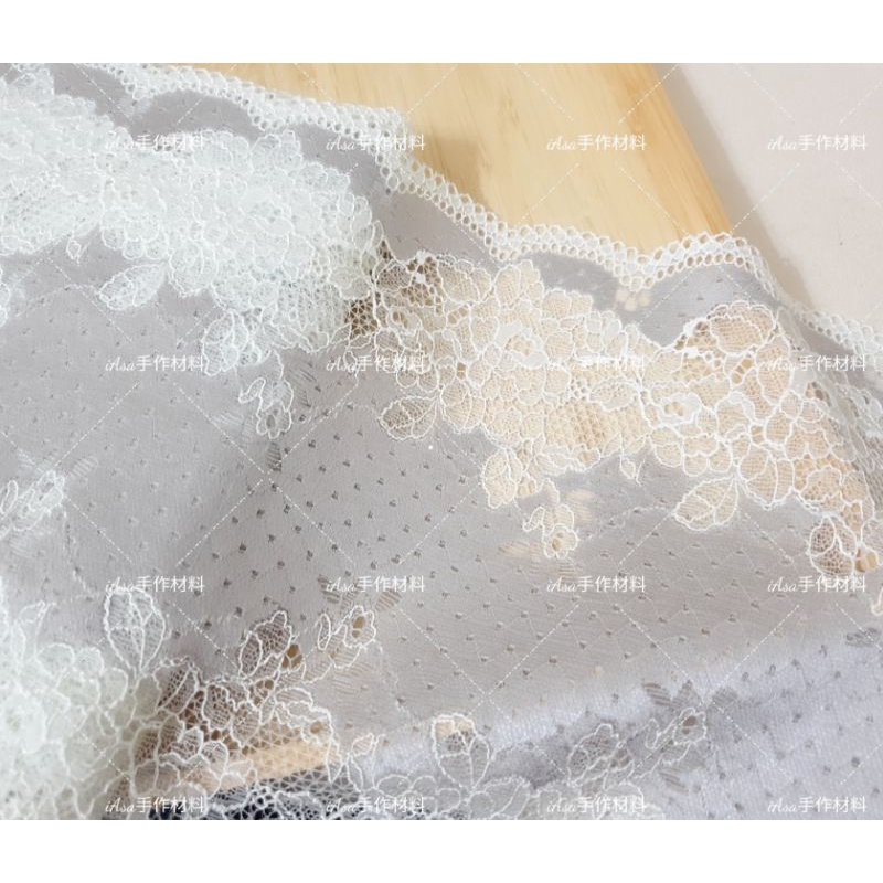 《iAsa愛莎の》手作材料 法蕾彈力蕾絲裙子下擺花邊diy袖子衣領裝飾布料輔料 | 蝦皮購物