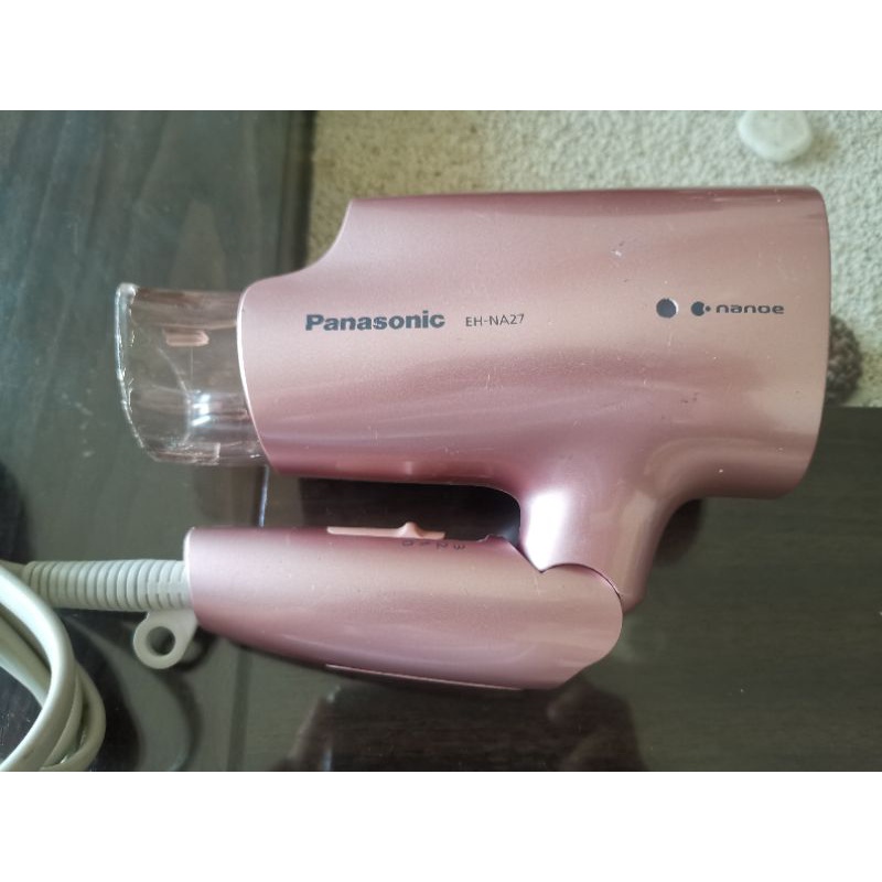 Panasonic EH-NA27 二手國際牌 奈米水離子吹風機，晶透玫瑰粉 | 蝦皮購物