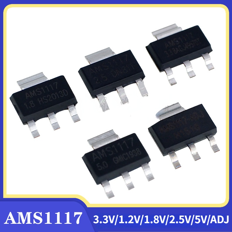 AMS1117-3.3/1.2/1.8/2.5/5/ADJ 5V 降壓IC線性穩壓器 SOT-223 | 蝦皮購物