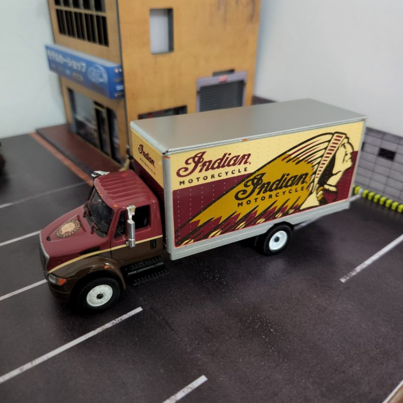 Greenlight International Durastar Box Van Indian Motorcycle | 蝦皮購物