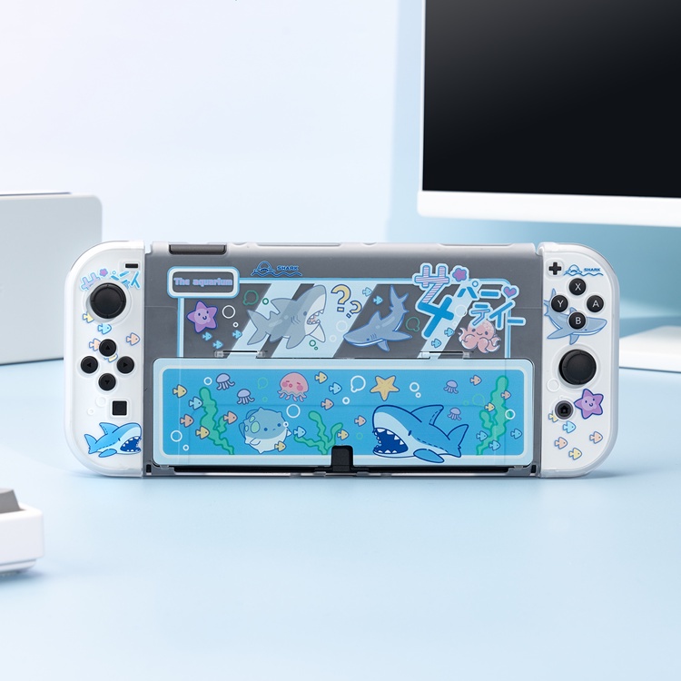 GeekShare Nintendo Switch OLED Case Shark Party Hard Shell T | 蝦皮購物