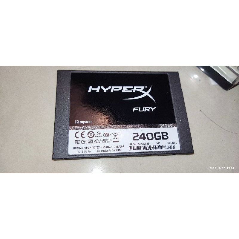 金士頓 HyperX FURY SATA 3 2.5吋 240G SSD 固態硬碟 (SHFS37A/240G) | 蝦皮購物