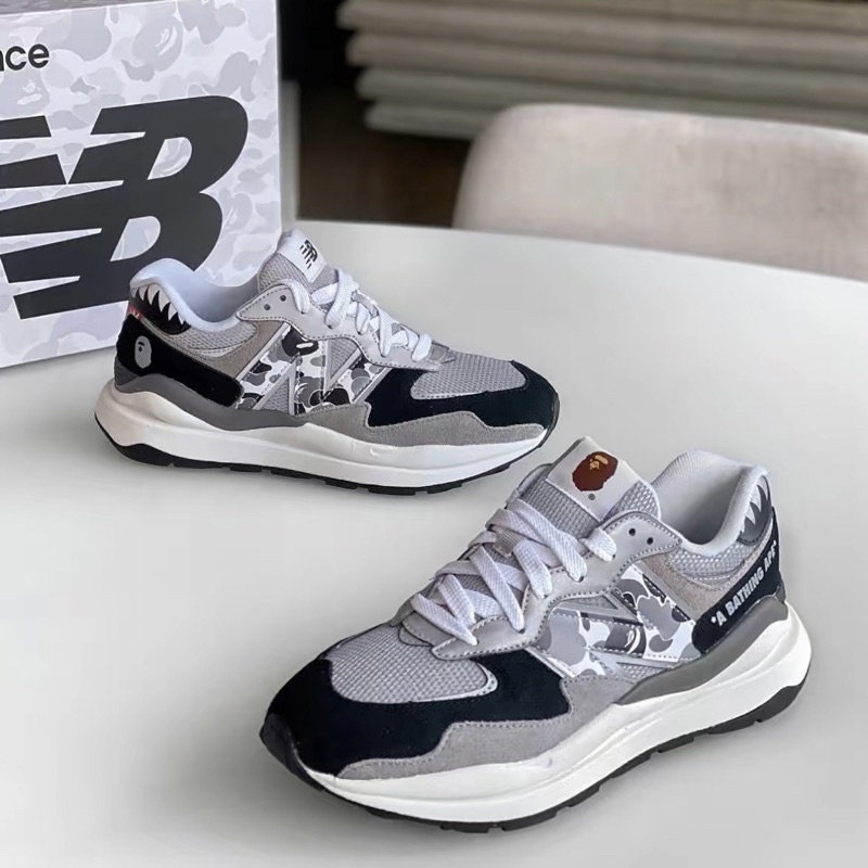 【Leein】New Balance x BAPE 5740 黑灰迷彩 聯名 猿人 男女休閒鞋 NB M5740BAP | 蝦皮購物