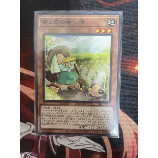 【路過的閃刀姬】遊戲王DABL-JP026 苗與霞的春化精（普卡）遊戲王1110 | 蝦皮購物