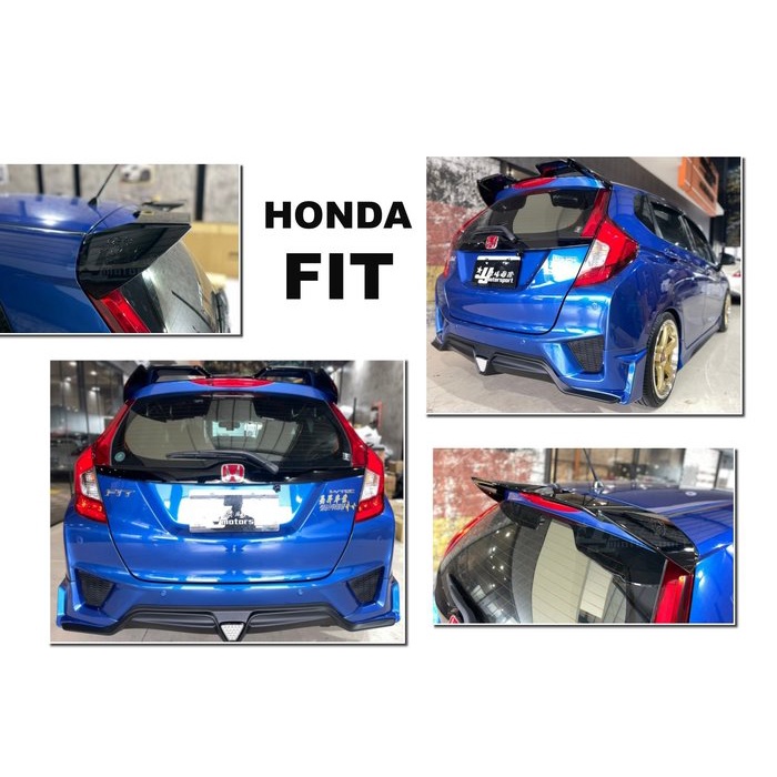 JY MOTOR 車身套件~HONDA FIT 3代 3.5代 14 15 16 17 18 年 鷗式 亮黑 尾翼 | 蝦皮購物
