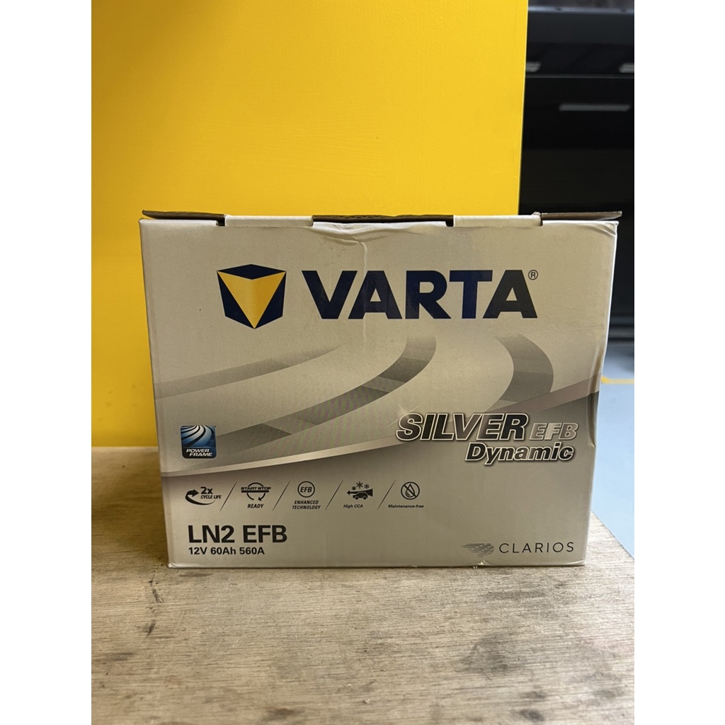 桃園新竹【嘉輪輪胎】VARTA 華達 N60 EFB 60AH LN2汽車電瓶 怠速熄火 Start-Stop | 蝦皮購物