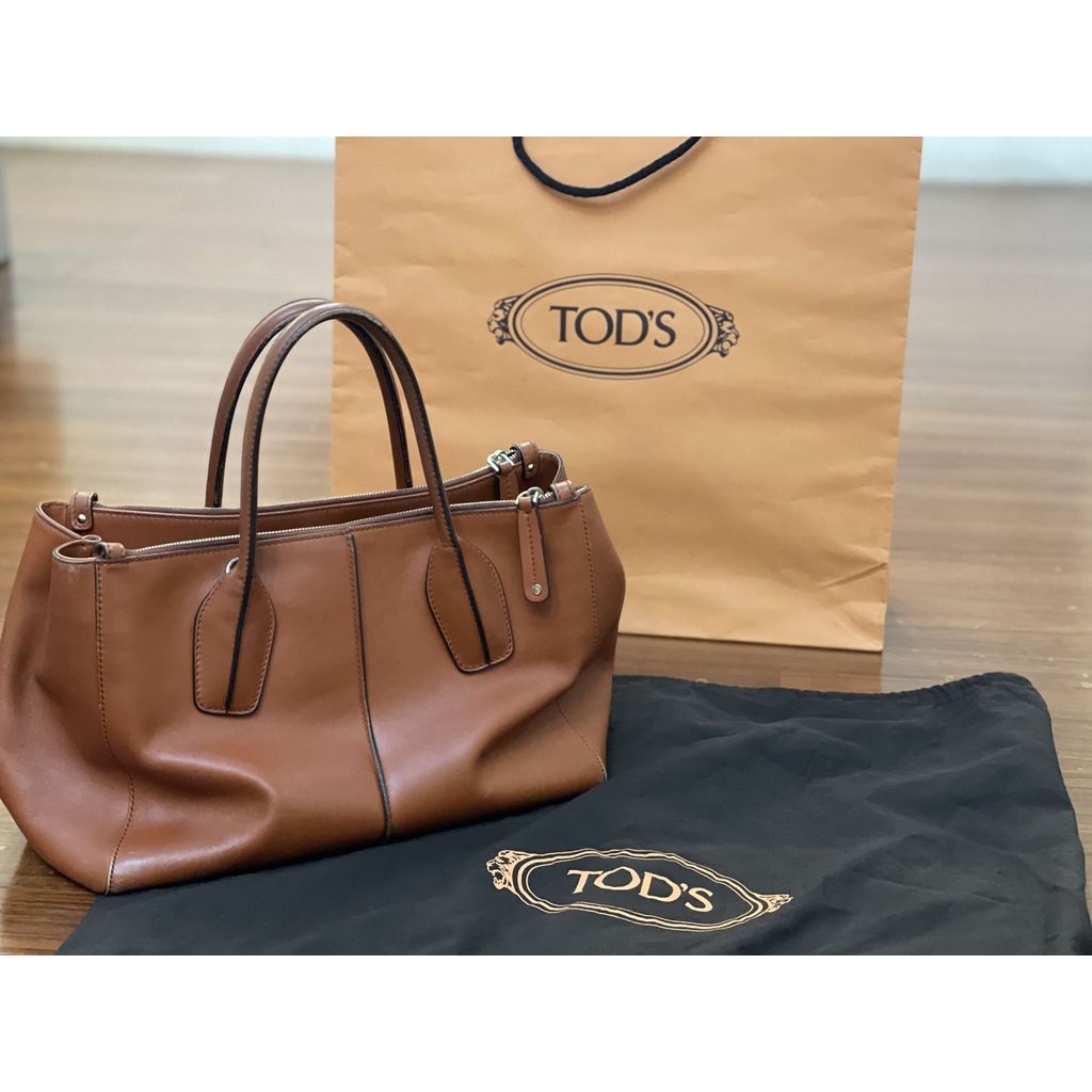 TOD's D-bag二手純牛皮手提肩背包 | 蝦皮購物