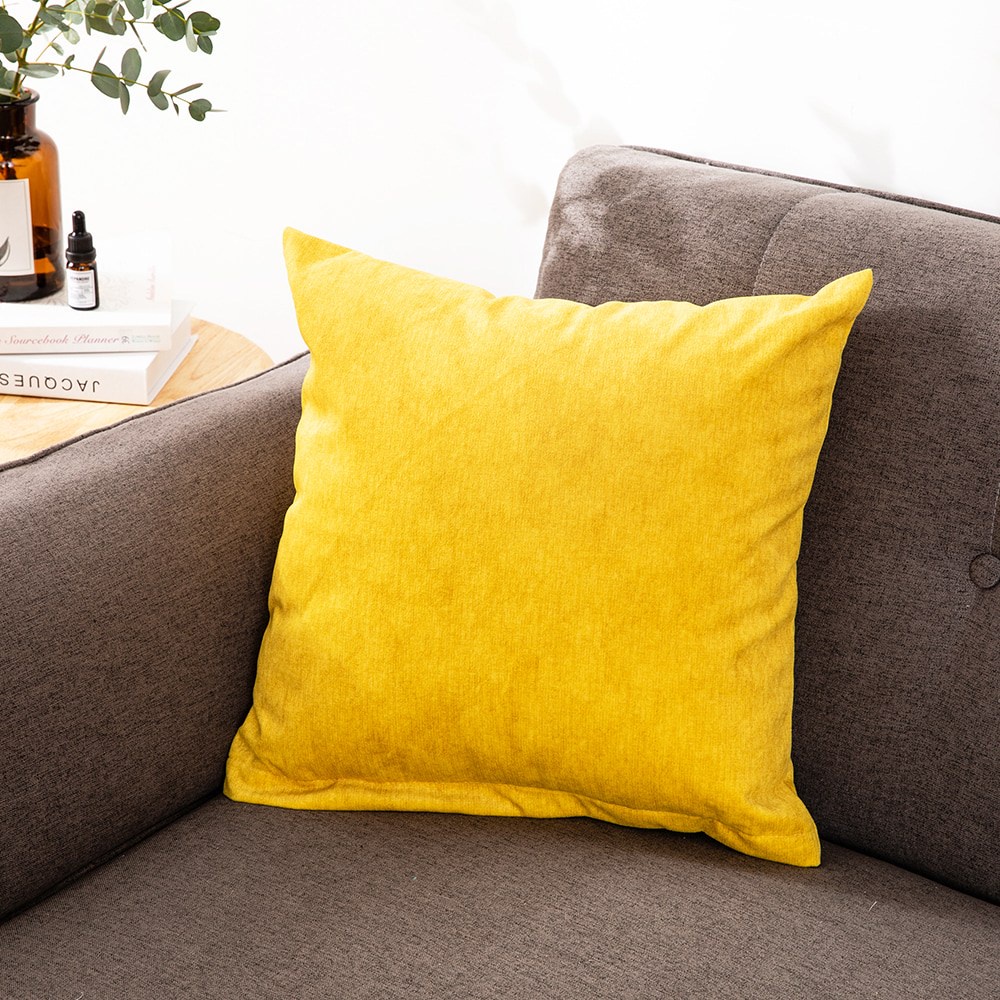 Hoi!台灣製台灣製質感沙發布抱枕套45x45cm芥末黃 | 蝦皮購物