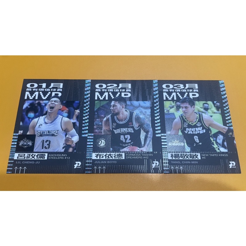 PLG P.League P+ 精裝盒限定 球員卡 單月MVP 最有價值球員 呂政儒 布依德 楊敬敏 辛巴 法獅 湯瑪士 | 蝦皮購物