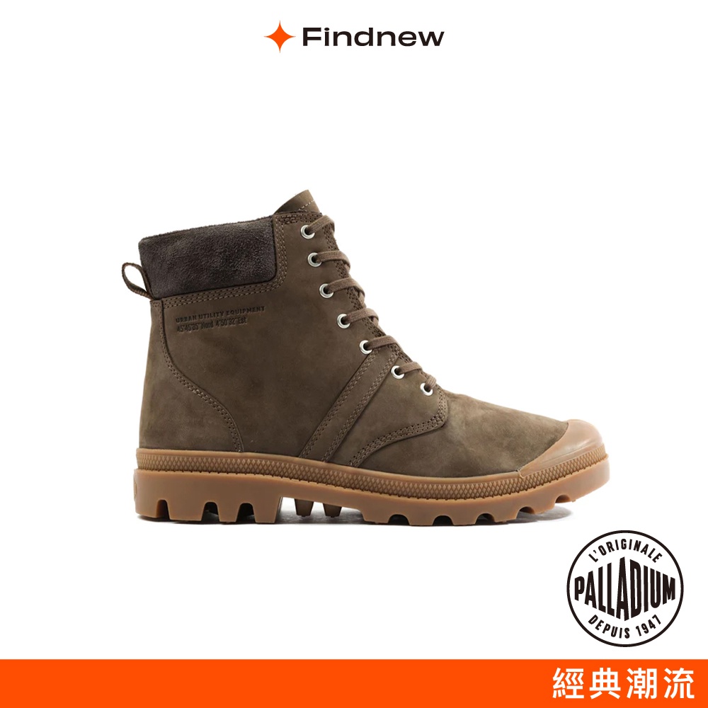 PALLADIUM PALLABROUSSE CUFF WP+橘標防水皮革靴 深棕男女共款77982【Findnew】 | 蝦皮購物
