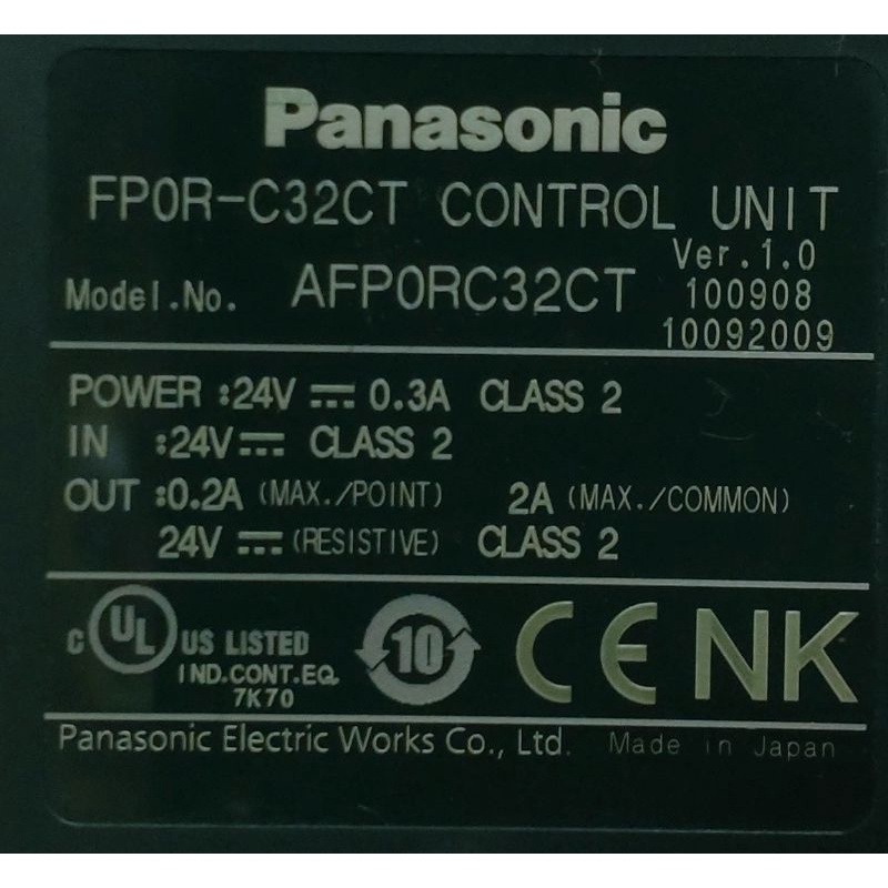 🌞二手現貨保固PANASONIC松下NAIS AFP0RC32CT FP0R-C32CT FP0R 可程式控制器PLC | 蝦皮購物