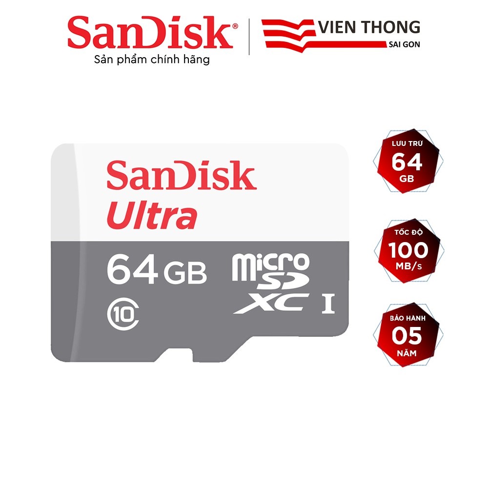 閃迪 64GB Ultra 533x 高達 100MB/s microSDXC 存儲卡 - 官方經銷商 | 蝦皮購物