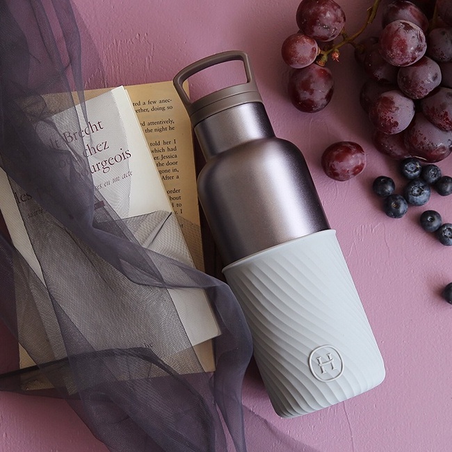 【2件9折】美國 HYDY 時尚不銹鋼保溫水瓶 480ml 星紫瓶 (水波紋-雲灰) 保溫瓶 水瓶 交換禮物 | 蝦皮購物