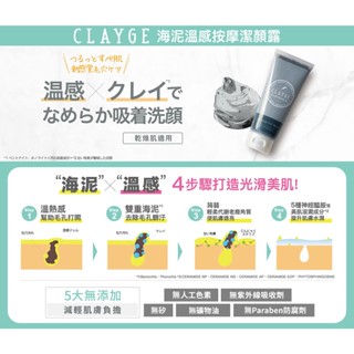 CLAYGE 海泥 溫感 按摩 洗顏 凝膠 120克 X 2入 | 蝦皮購物