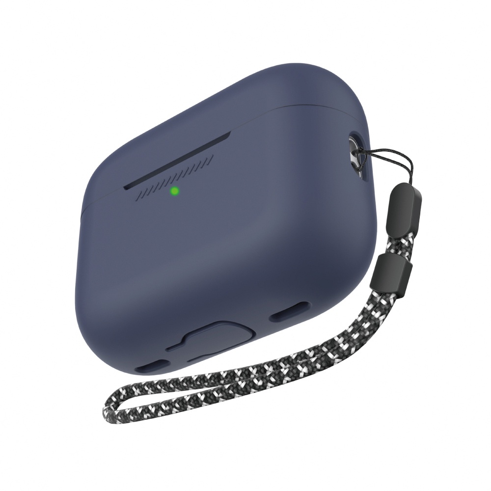 【快速出貨】Aha Style AirPods Pro 2代 矽膠保護殼 連體式防摔保護套(附防丟掛繩) | 蝦皮購物